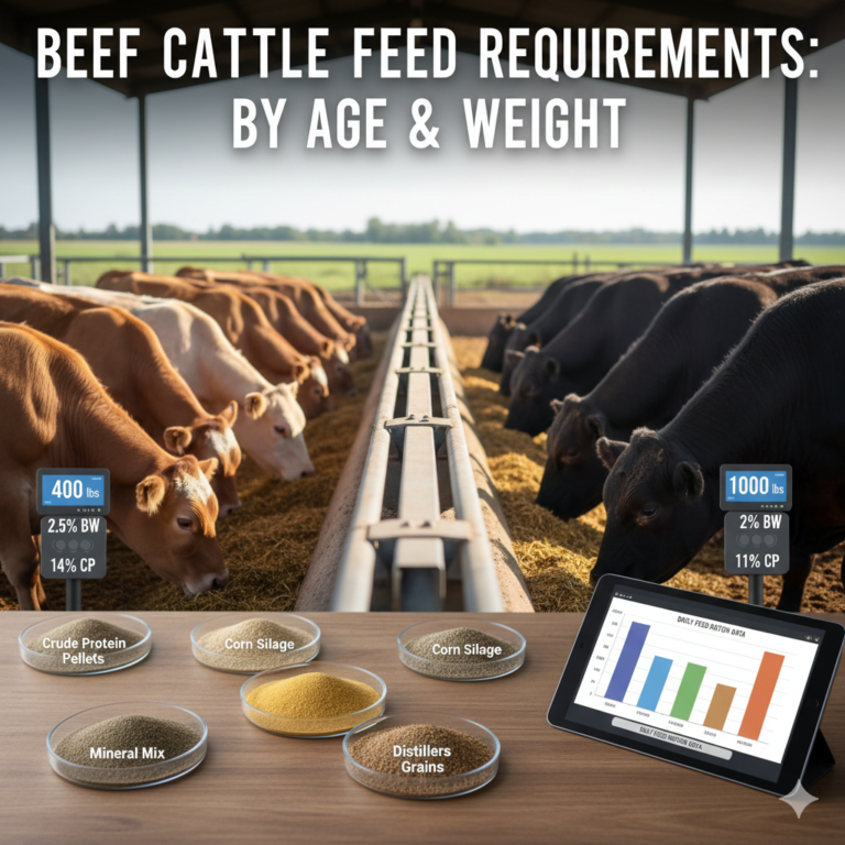 Beef Cattle Feed Requirements by Age and Weight: complete guide